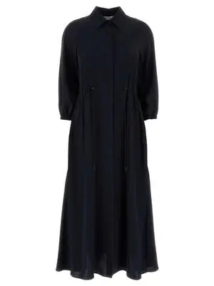 Max Mara Crepe Shirtdress - Blue
