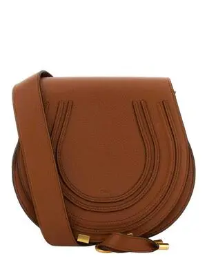 Chloé Chloe Women Caramel Leather Marcie Crossbody Bag Brown