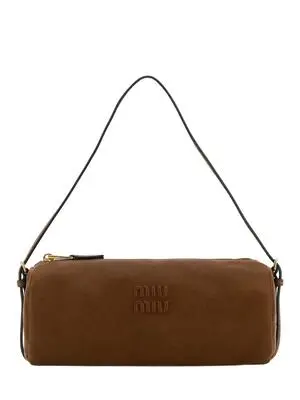 Miu Miu Nappa Leather Shoulder Bag - Brown