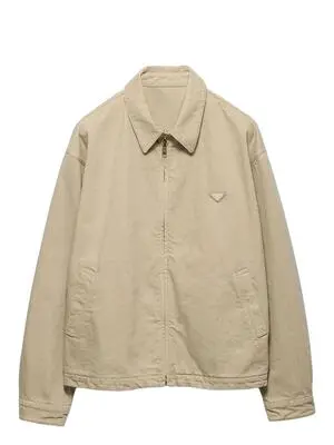 Prada Washed And Garment-dyed Denim Blouson Jacket - Multicolor