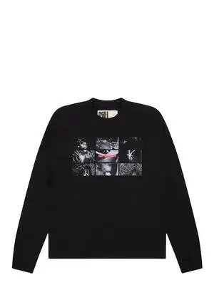 SP5DER Web Monitor Long Sleeve Heavyweight Tee Shirt - Black