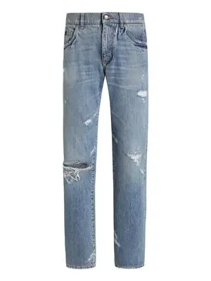 DOLCE & GABBANA Dolce & Gabbana Distressed Denim Trousers