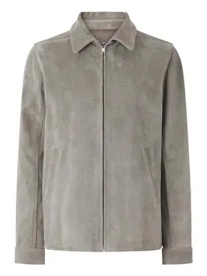 Rick Owens Suede Zip-up Jacket - Gray
