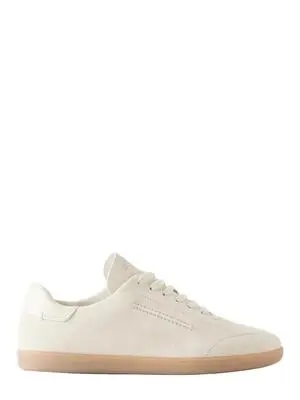 Zegna 232' Lace-up Suede And Leather Trimmed Sneakers - White