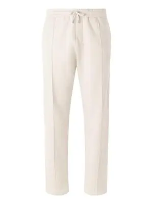 Ralph Lauren Purple Label Cotton And Cashmere-blend Drawstring Sweatpants - White