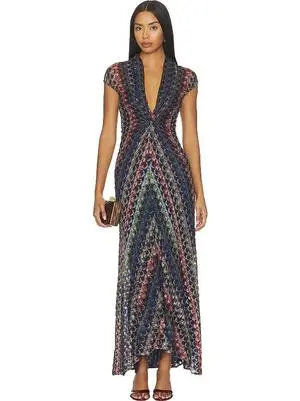MISSONI Missoni Long Dress In Navy.