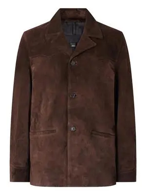 NILI LOTAN Ridgway Suede Blazer - Brown