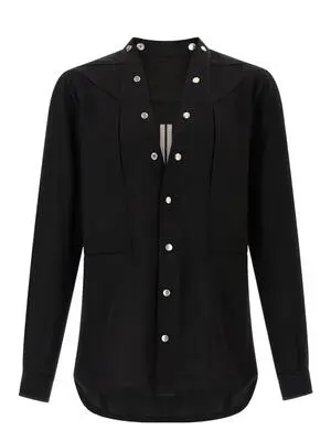 Rick Owens Larry Fogpocket Shirt - Black