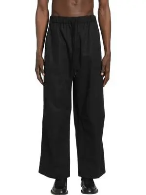 Simone Rocha Elasticated Trousers With Drawstring Tie - Black