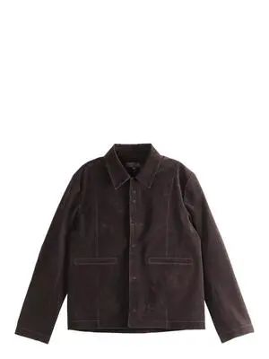 OMAR AFRIDI Velvet-effect Shirt Jacket - Purple