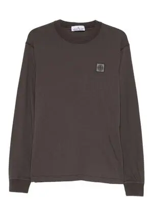 Stone Island Label-detail T-shirt - Grey