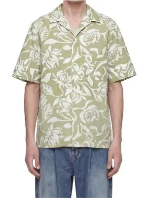 HED MAYNER Floral Shirt - Green