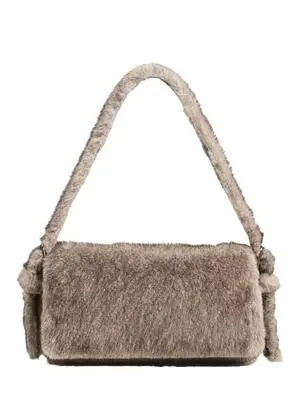 Alexander Wang Ricco Slim Faux Fur Flap Bag - Grey