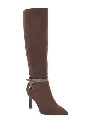 Tommy Hilfiger Jolay Knee-high Pointed Toe Stiletto Boots - Dark Brown
