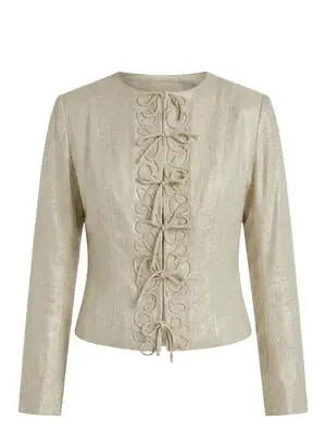 TAARACH & AMPERSAND Linen Knotlight Short Jacket - Silver