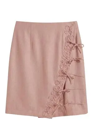TAARACH & AMPERSAND Knotlight Mini Skirt - Pink