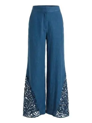TAARACH & AMPERSAND Threadline Cocoon Pants - Blue