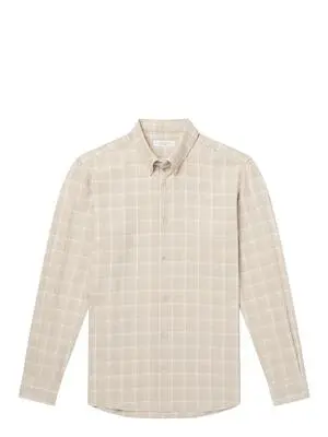 Boglioli Boglioli - Checked Cotton And Lyocell-Blend Shirt - Men - Neutrals  Cream