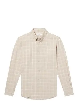 Boglioli Checked Cotton And Lyocell-blend Shirt - Neutrals
