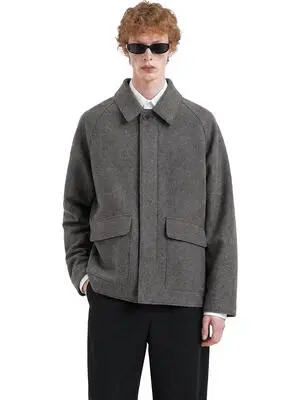 Harris Wharf London Pressed Wool Country Jacket - Grey