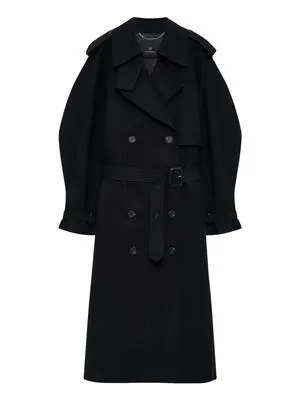 ANINE BING Double Lapel Trench Coat - Black
