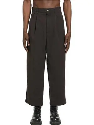 Comme Des Garçons Homme Pleated Wide Leg Trousers - Brown