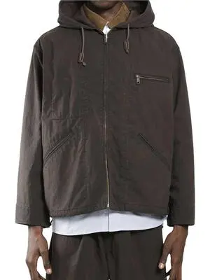 Comme Des Garçons Long Sleeve Hooded Jacket - Brown