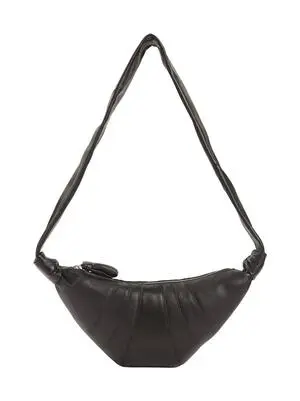 LEMAIRE Leather Croissant Zip Bag - Brown