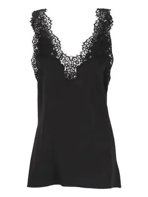 STELLA MCCARTNEY Stella McCartney Lace Trim V-Neck Top