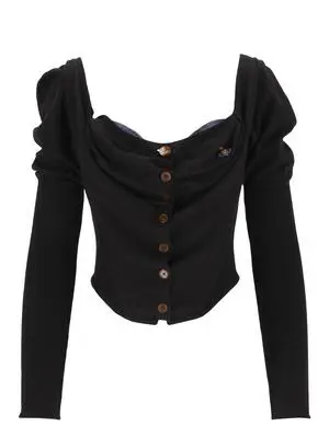 VIVIENNE WESTWOOD VIVIENNE WESTWOOD Knitted Cotton-Cashmere Cardigan Corset