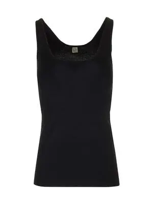 TOTEME Compact Knit Tank - Black