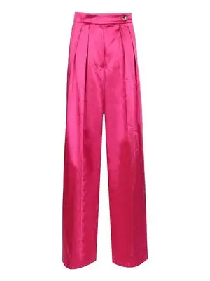 Dries Van Noten Wide Leg Pleated Trousers - Multicolor