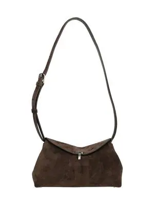TOTEME Suede T-lock Clutch Bag - Brown