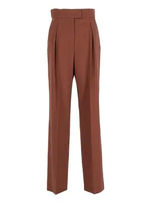 Valentino Garavani Tailored Trousers In British Mohair - Brown
