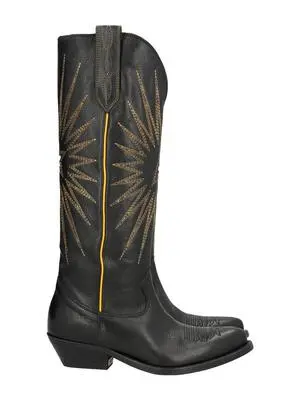 GOLDEN GOOSE Golden Goose "Wish Star" Calfskin Boots Black