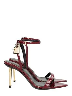 TOM FORD Padlock Heeled Sandals - Red
