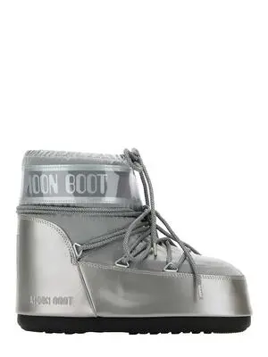 Moon Boot MOON BOOT Silver Satin Icon Low Ankle Boots Orange