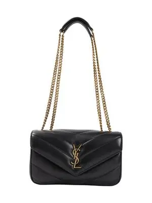 Saint Laurent Leather Lou Lou Bag - Black