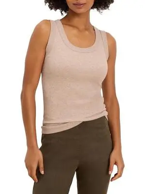 NIC+ZOE Ribbed Scoop Neck Tank - Malt