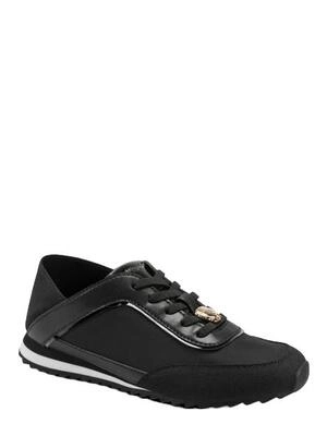 Karl Lagerfeld Paris Anelise Sneaker With Charm Detail - Black