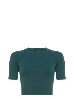HEART AND SOUL Deep Infinity Ribbed Activewear Crop Top - Green