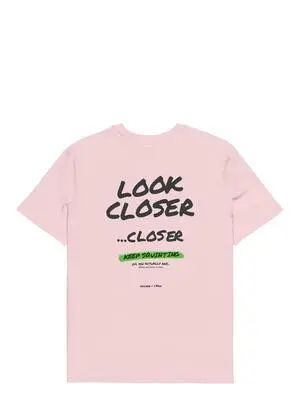 ANCHOR & CREW Cotton Small Print Annotations Organic Cotton T-shirt - Pink