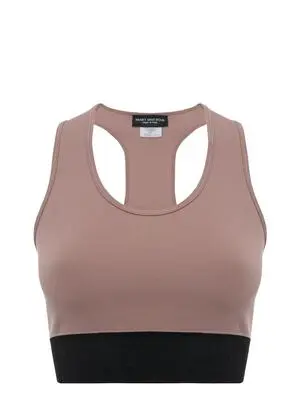 HEART AND SOUL Seamless Activewear Top Dove Grey - Black