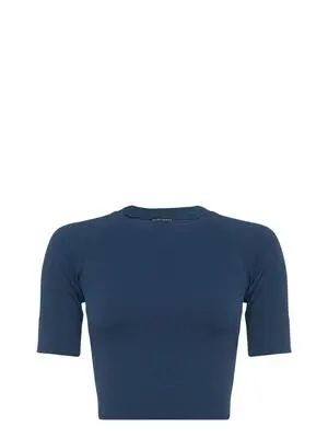 HEART AND SOUL Ribbed Activewear Crop Top - Blue