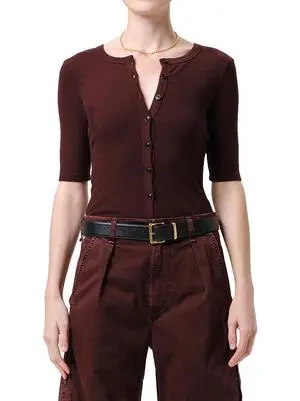 Citizens Of Humanity Citizens Of Humanity Wren Ribbed Cardigan Mahogany