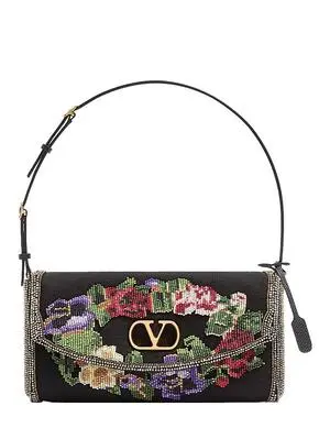 Valentino Garavani Devain Vlogo Small Embroidered Shoulder Bag - Multi