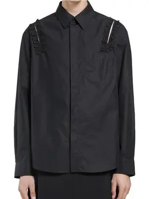 Simone Rocha Ruffled Shirt - Black