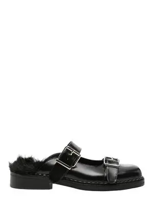 Simone Rocha Square-toe Buckled Mules - Black