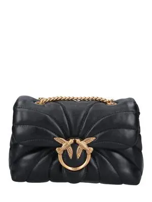 Pinko Quilted Leather Shoulder Bag With Chain Strap - Black