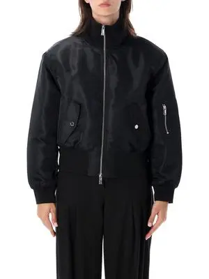 THE FRANKIE SHOP Zip-front Bomber Jacket - Nero